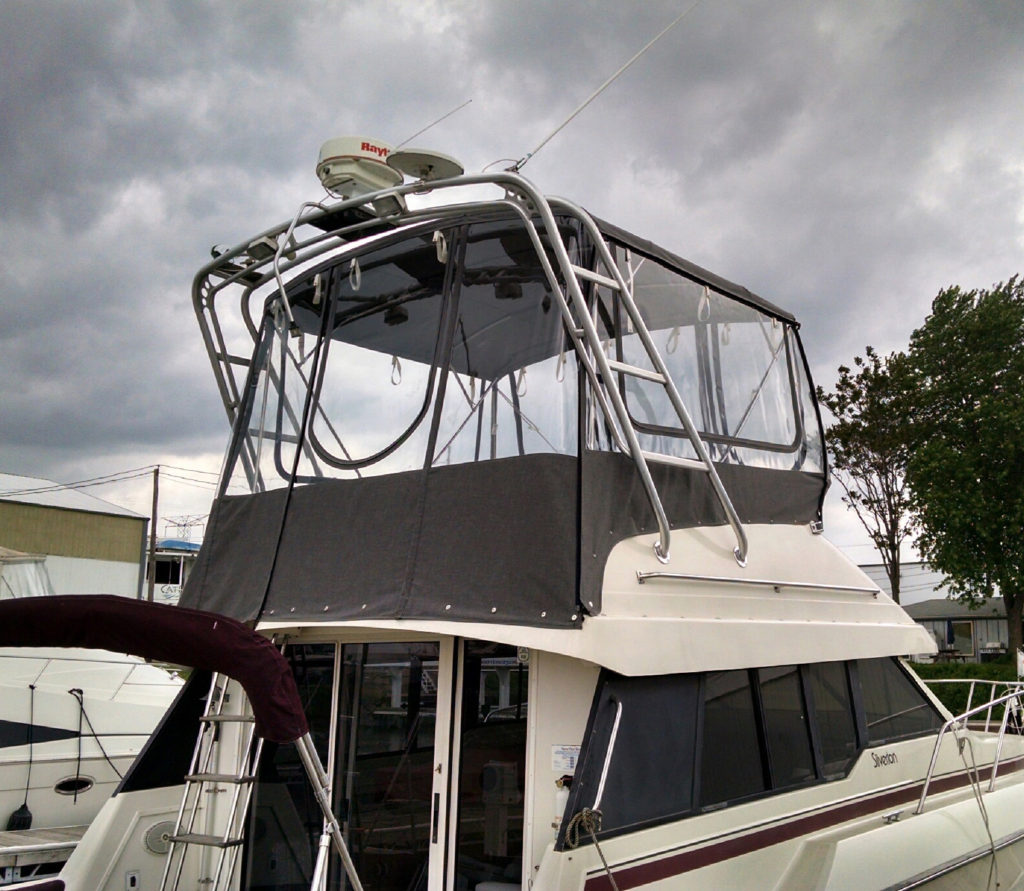 42' Silverton - Flybridge Enclosure | Chicago Marine Canvas | Custom ...
