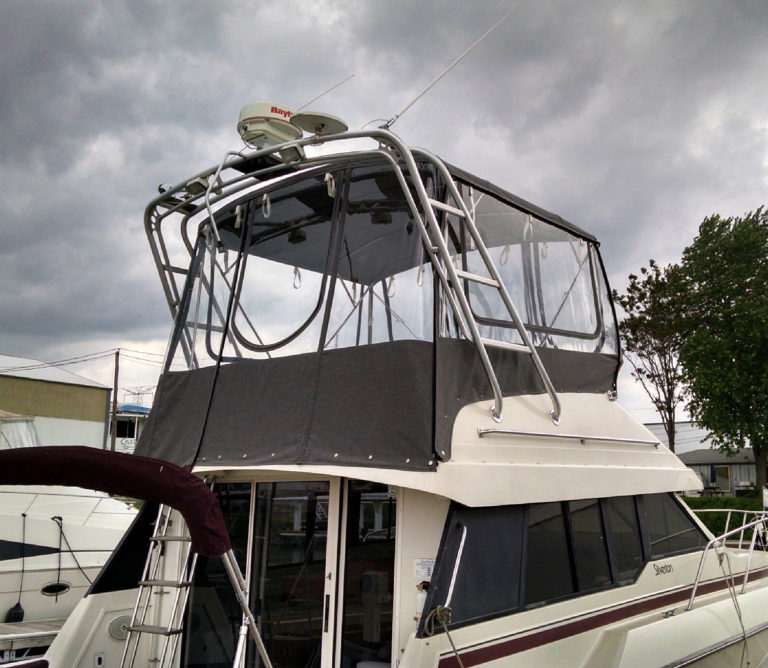 42' Silverton - Flybridge Enclosure | Chicago Marine Canvas | Custom ...