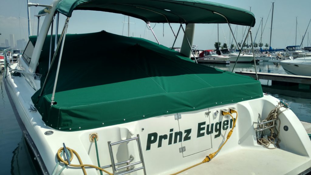 42' Silverton Express Cruiser - Cockpit Cover | Chicago Marine Canvas ...