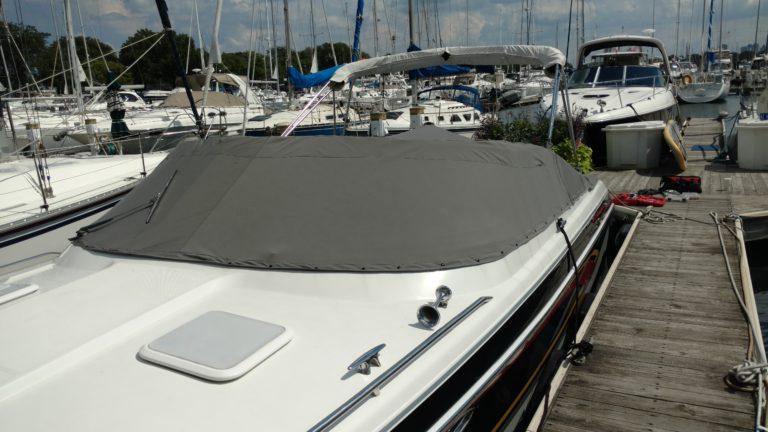 46' Sea Ray - Bimini & Aft Enclosure | Chicago Marine Canvas | Custom ...