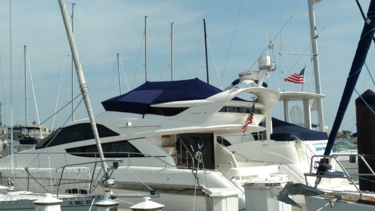 48' Fairlane Phantom - Flybridge Cover | Chicago Marine Canvas | Custom ...