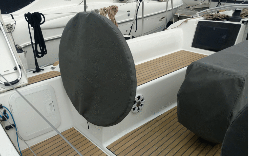 Twin Helm & Bridge Table Cover | Chicago Marine Canvas | Custom Boat Covers