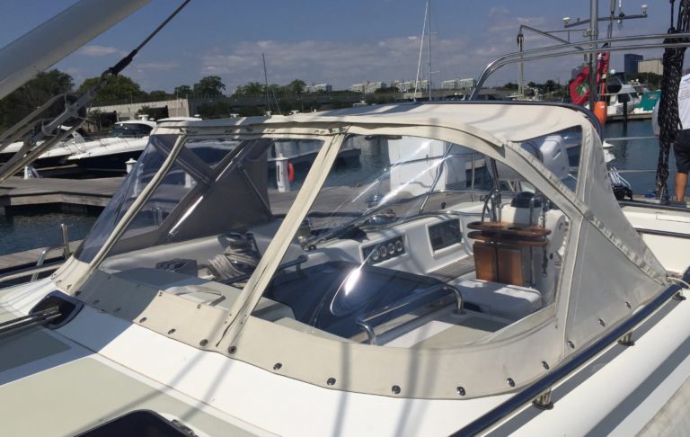 Dodger Window Replacement | Chicago Marine Canvas | Custom Boat Covers