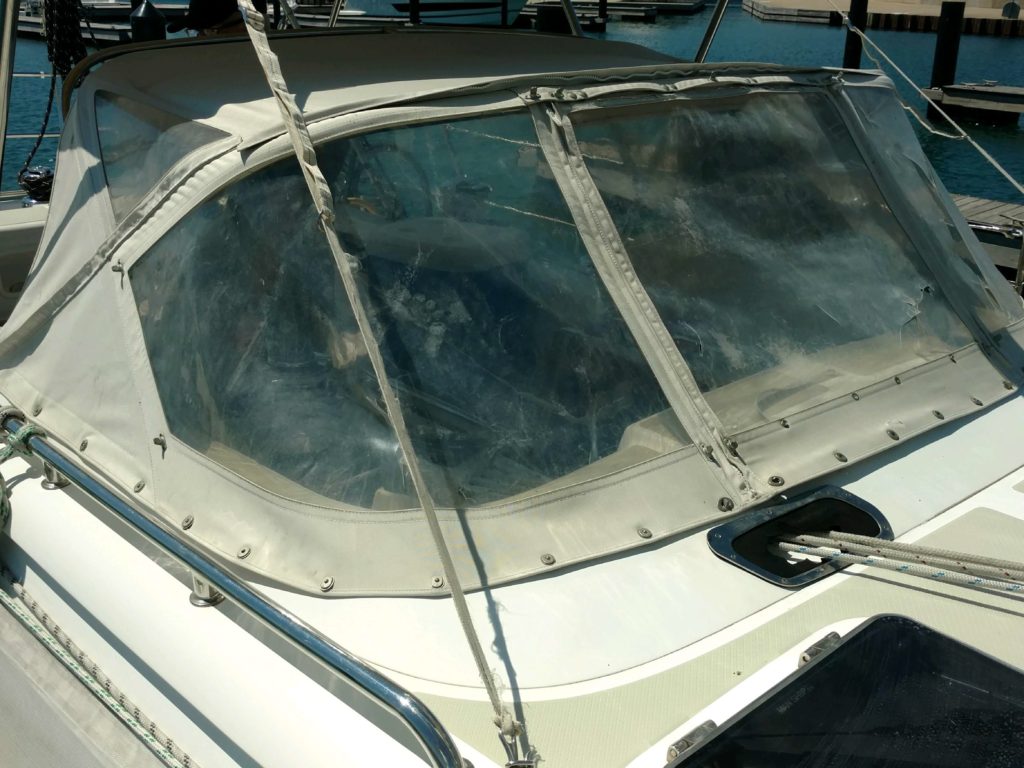 Dodger Window Replacement | Chicago Marine Canvas | Custom Boat Covers