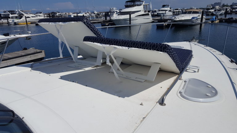 Reclining Dual Sunpads | Chicago Marine Canvas | Custom Boat Covers