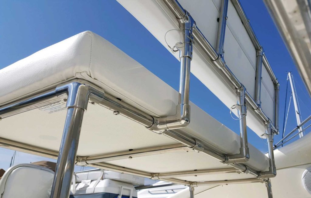 Don't-Panic---Flybridge-Seat | Chicago Marine Canvas | Custom Boat Covers